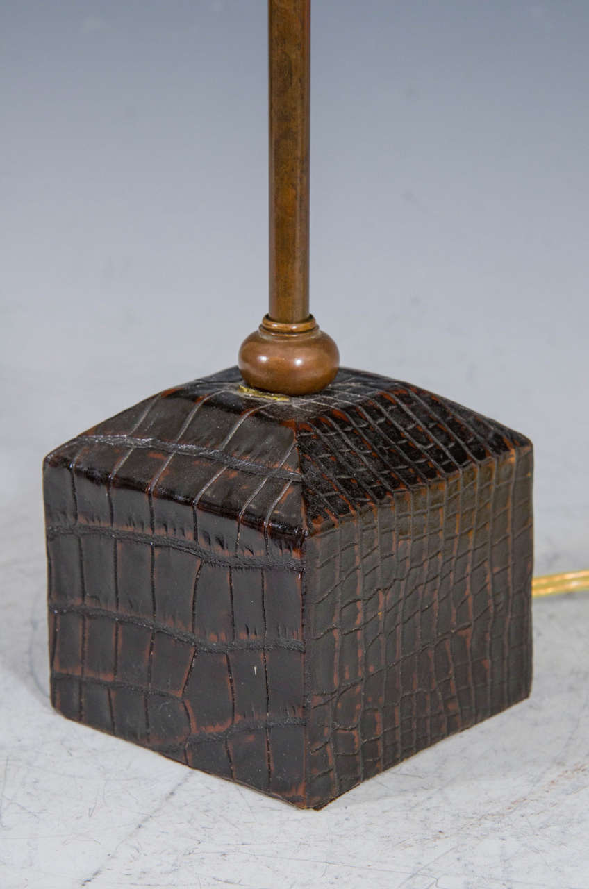 Faux Crocodile Base Lamp with Faux Tortoise-Shell Shade at 1stDibs ...