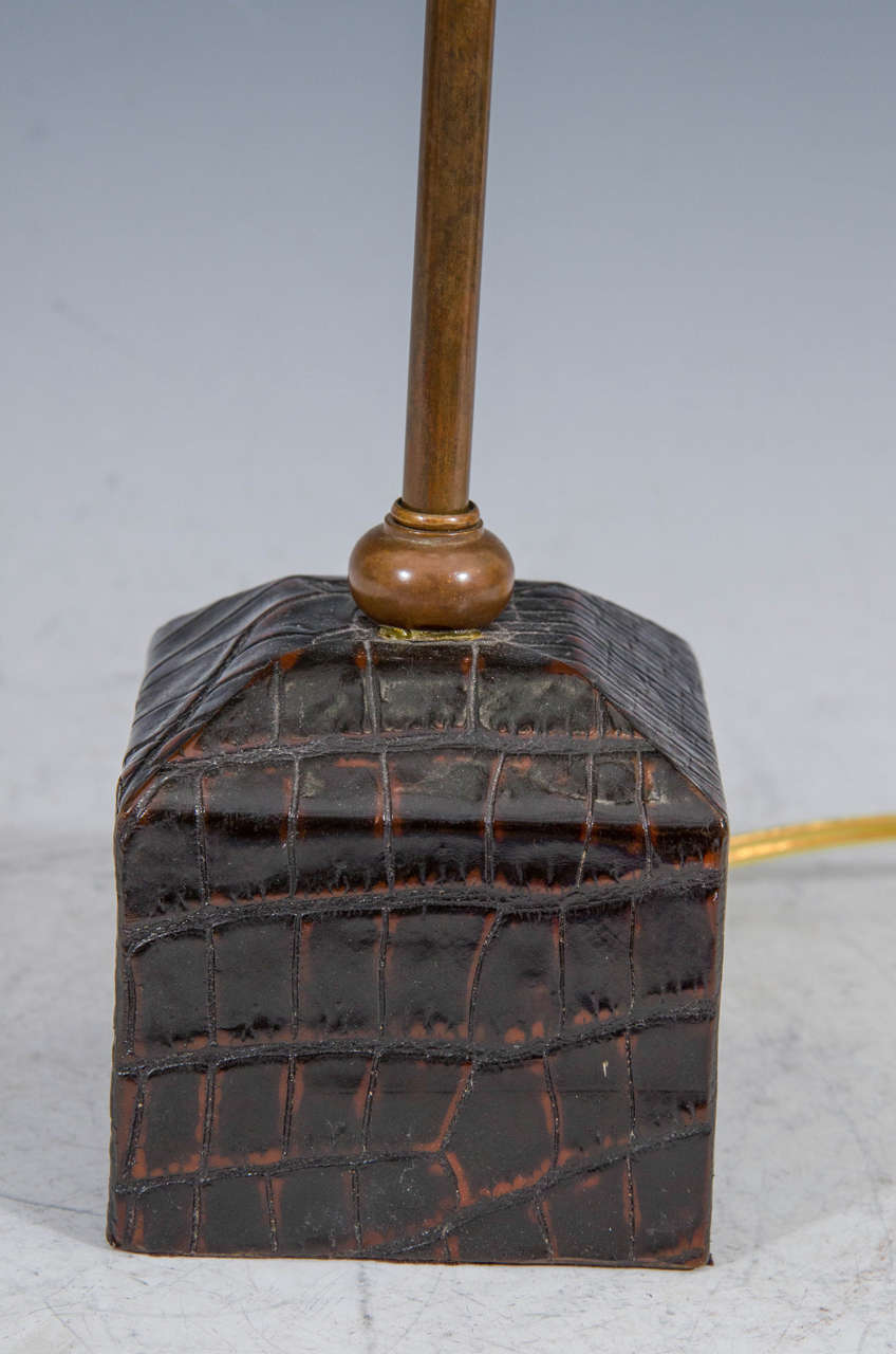 Faux Crocodile Base Lamp with Faux Tortoise-Shell Shade at 1stDibs ...