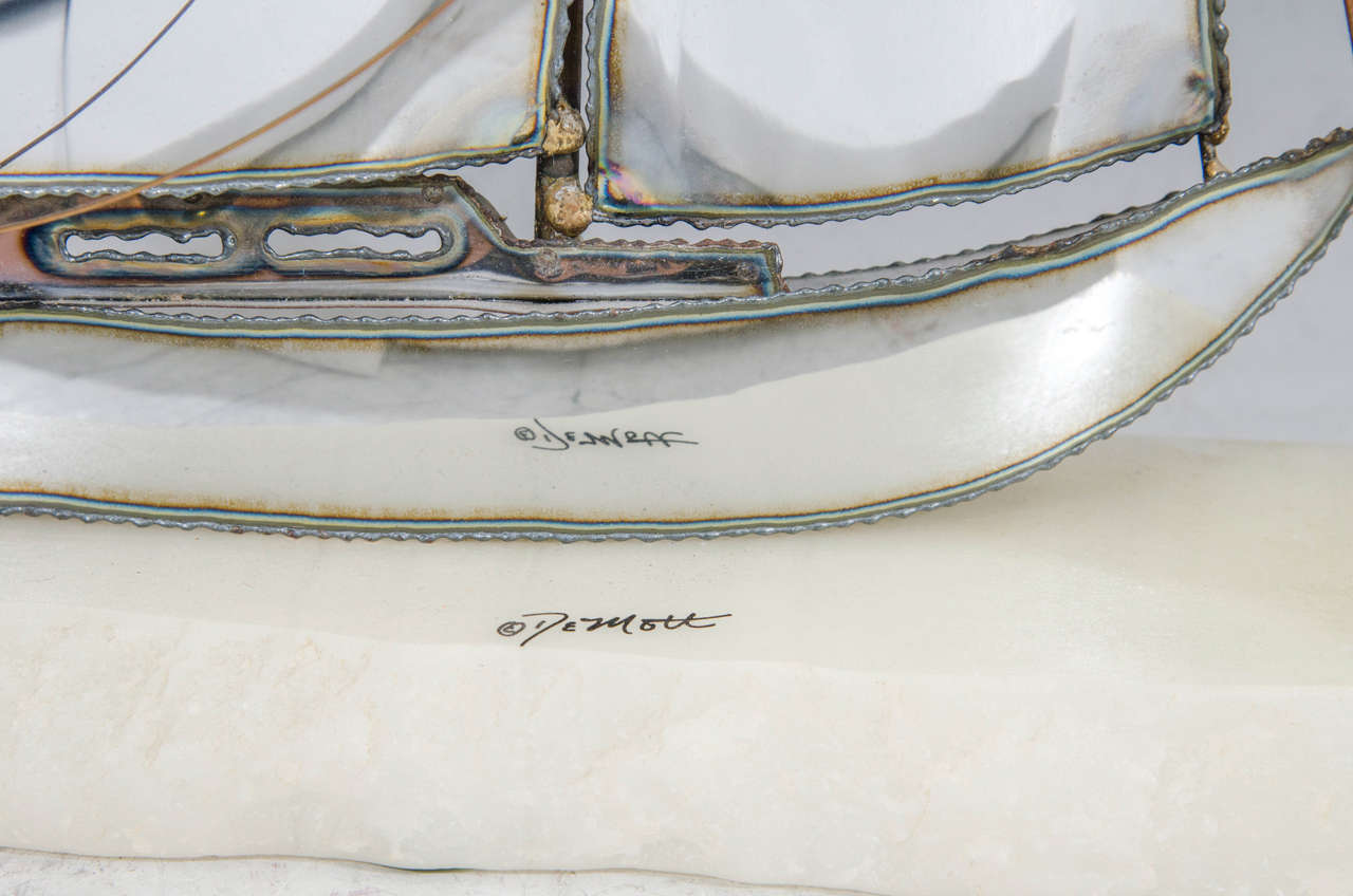 Midcentury Sailboat Sculpture by DeMott at 1stDibs | demott sailboat ...