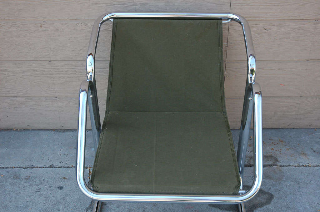 Vintage Jerry Johnson Chrome Sling Chair at 1stDibs | jerry johnson ...