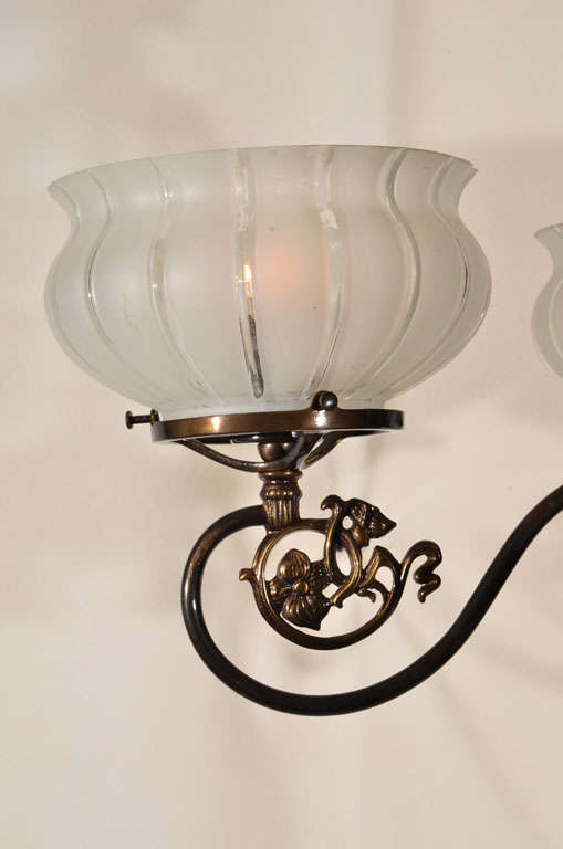 Four Light, originally gas, Victorian Light Fixture at 1stDibs