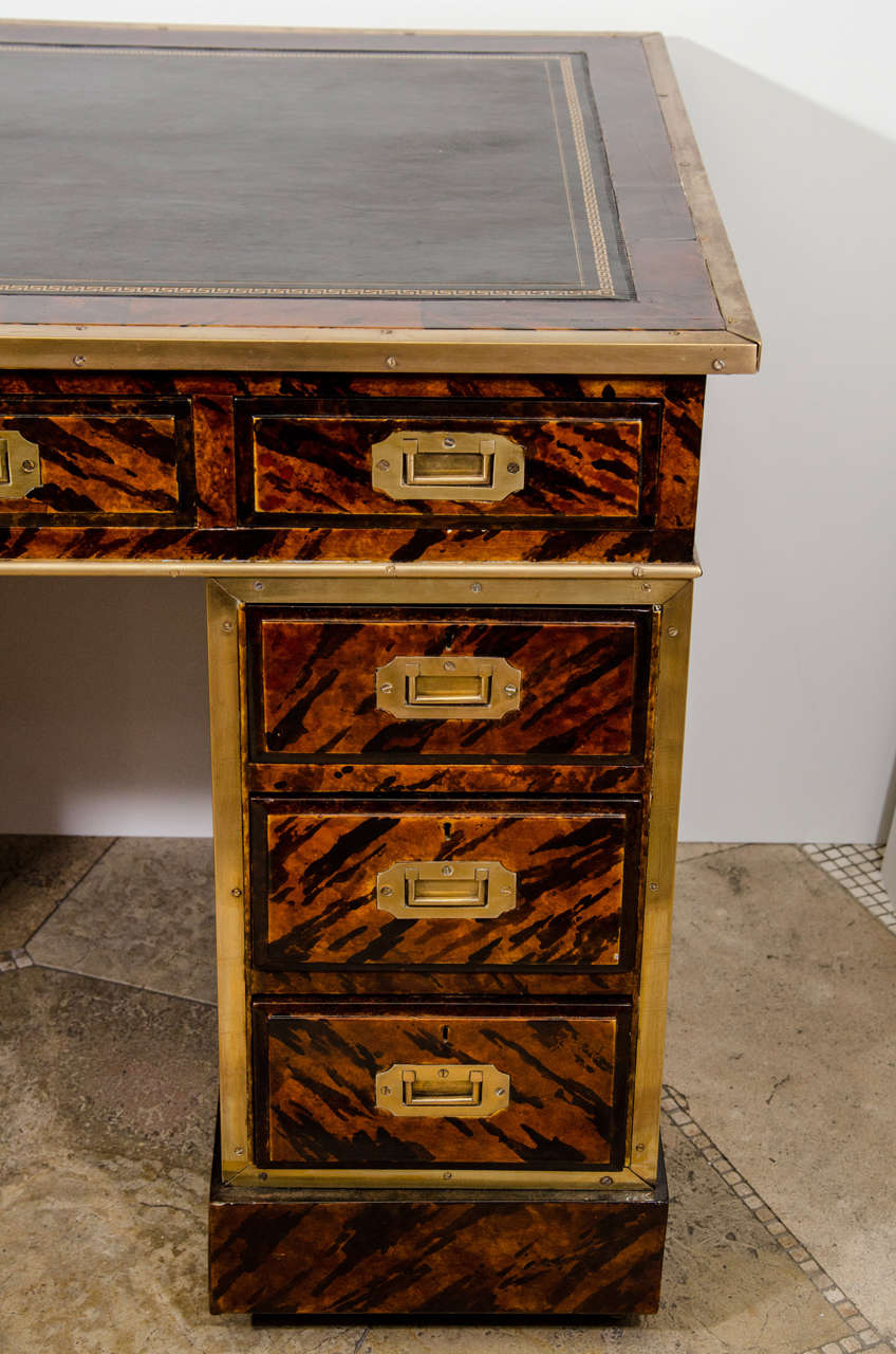 Unusual Campaign Tortoise Shell Painted Desk at 1stDibs | tortoise ...