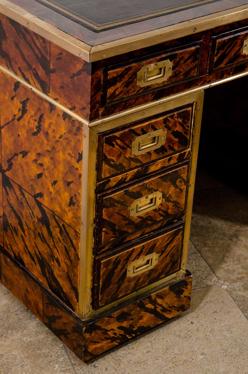 Unusual Campaign Tortoise Shell Painted Desk at 1stDibs | tortoise ...