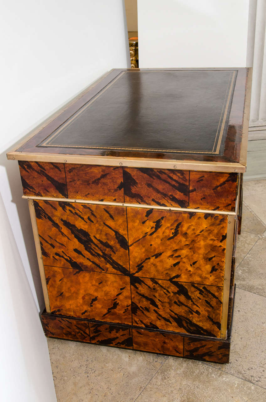 Unusual Campaign Tortoise Shell Painted Desk at 1stDibs | tortoise ...