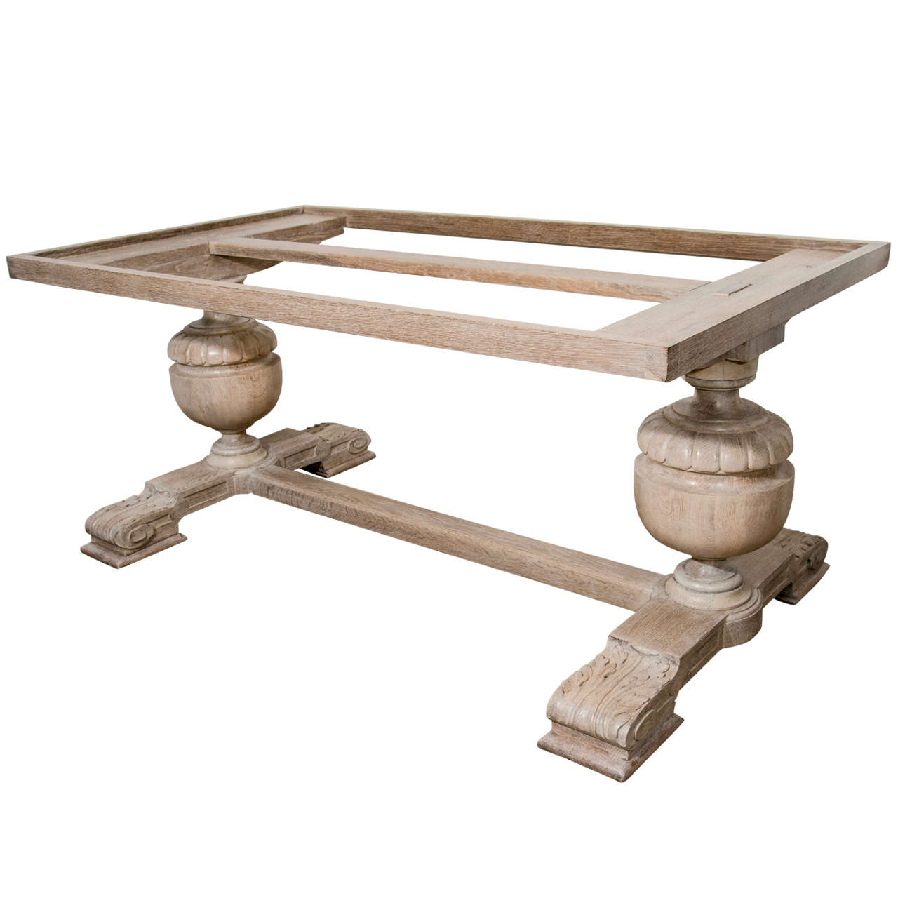 Limed Oak Table Base at 1stDibs