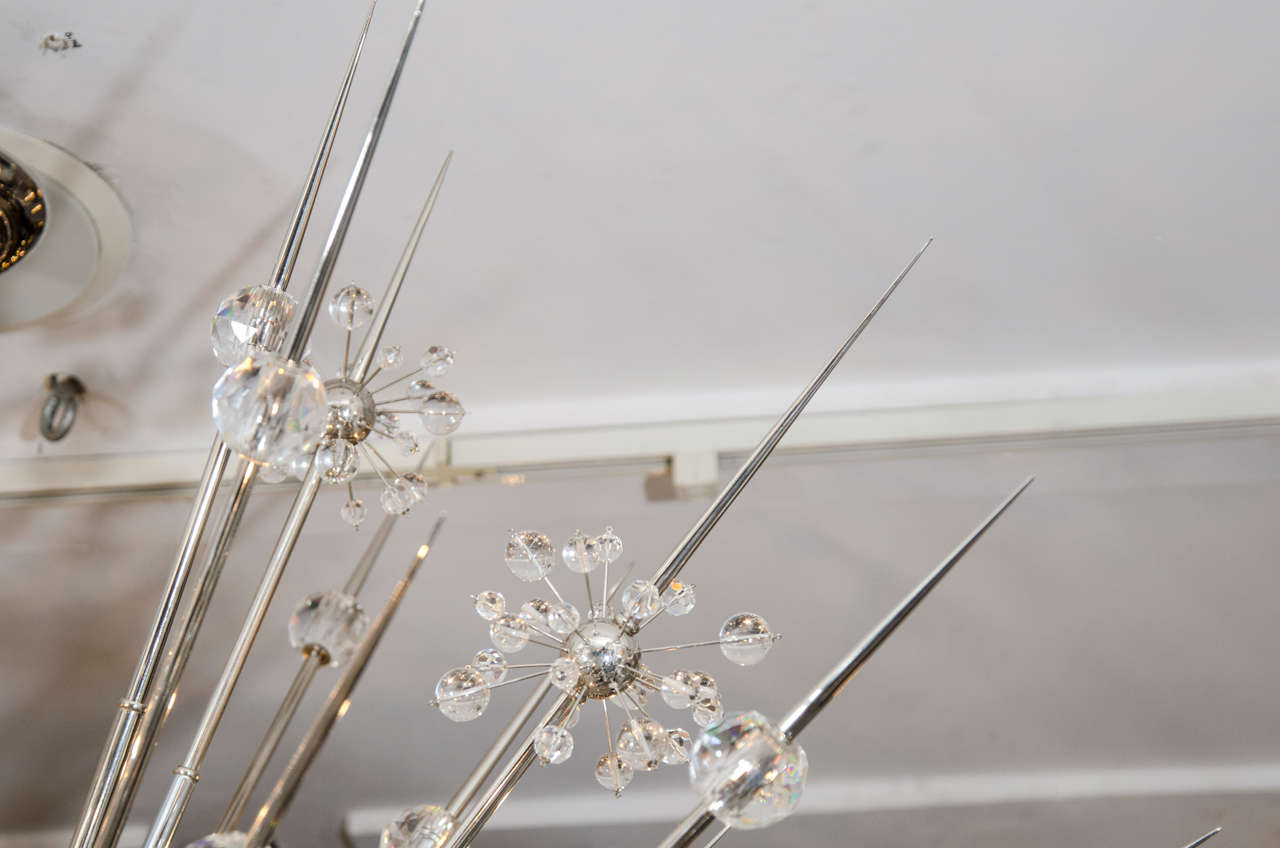 Large Custom Crystal Starburst Sputnik Chandelier For Sale at 1stDibs ...