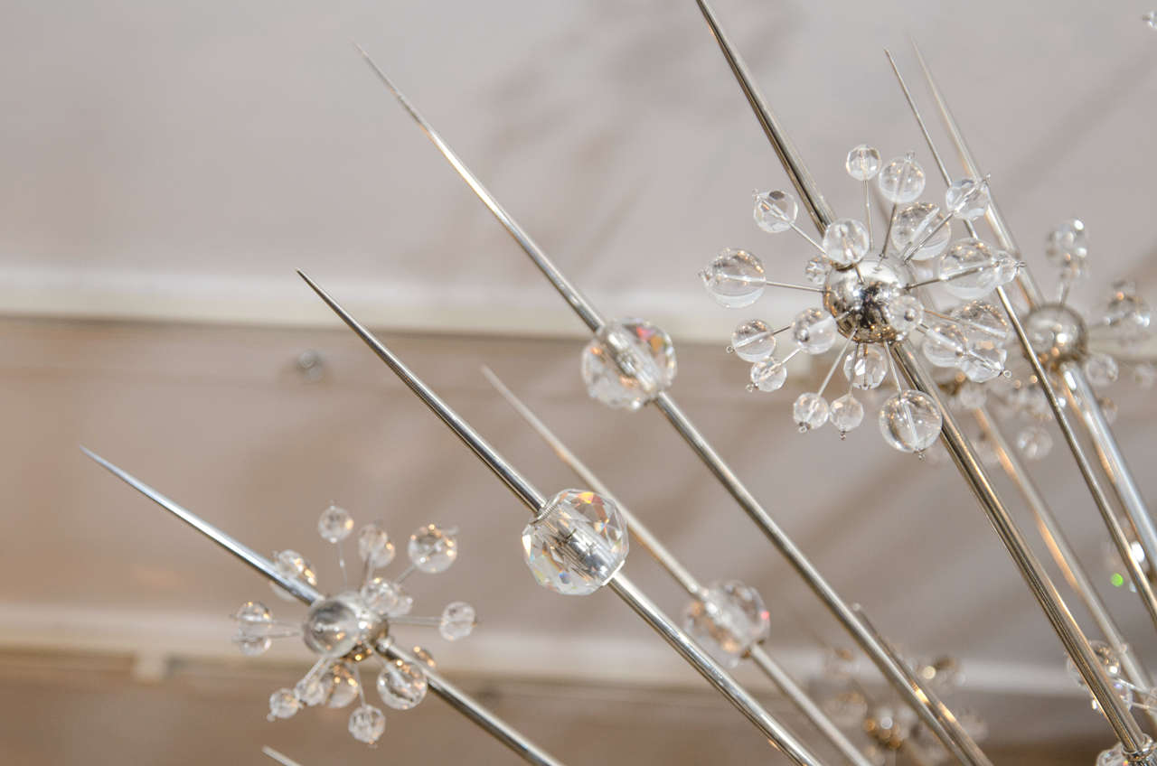 Large Custom Crystal Starburst Sputnik Chandelier For Sale at 1stDibs ...