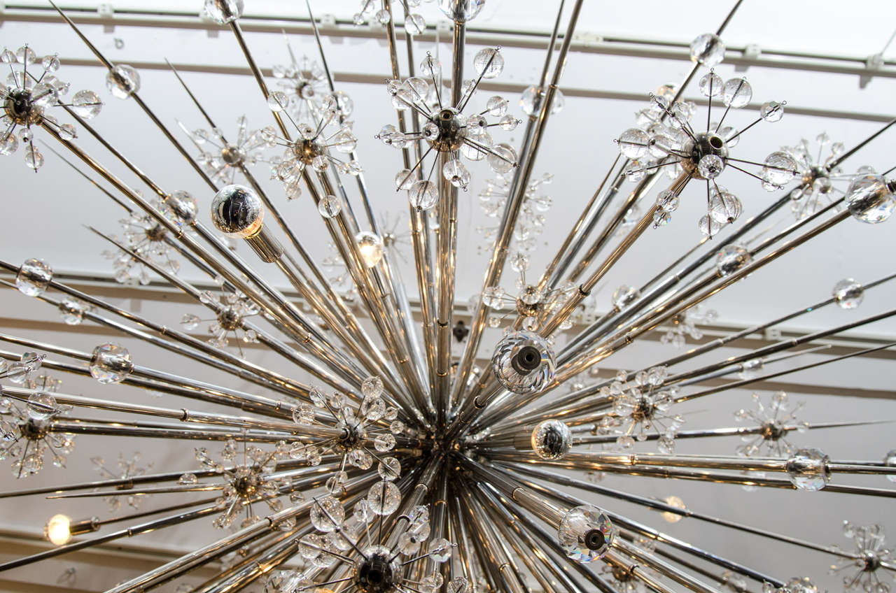 Large Custom Crystal Starburst Sputnik Chandelier For Sale at 1stDibs ...