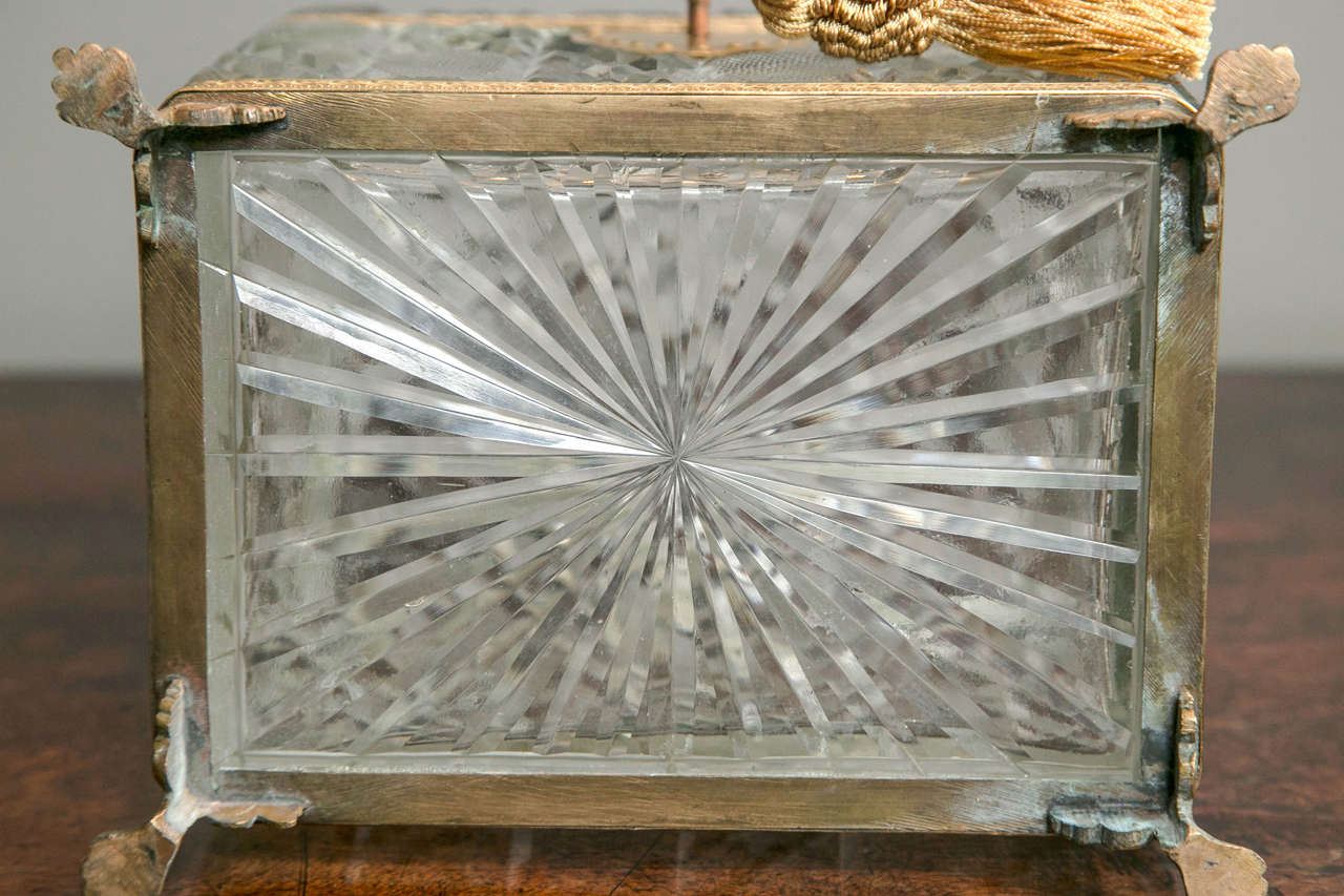 Large Antique Cut Crystal Box at 1stDibs