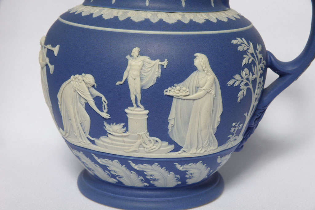 Adams Blue And White Jasper Pitcher For Sale at 1stDibs