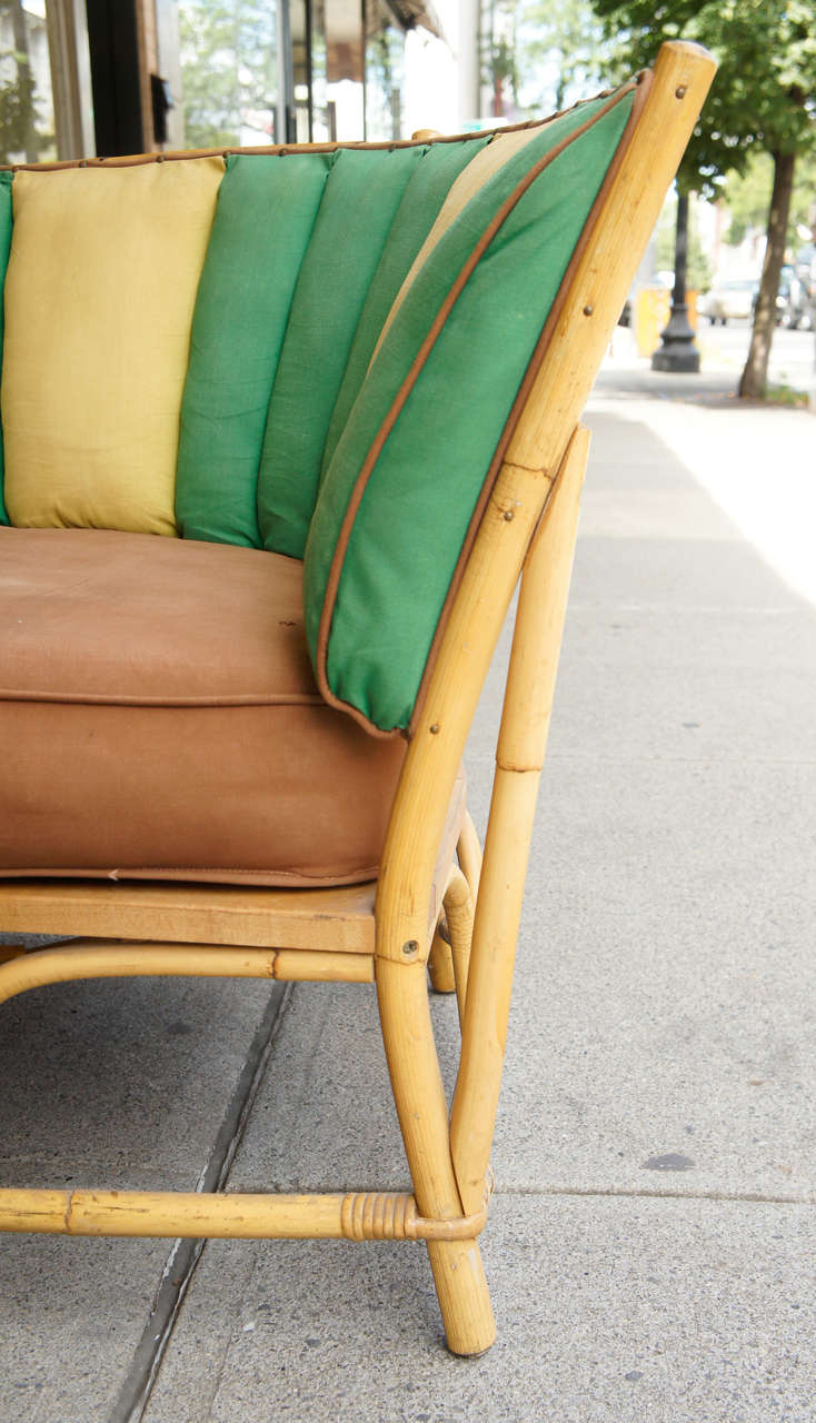 Sectional Bamboo Sofa by Ficks Reed at 1stDibs | bamboo sectional sofa ...