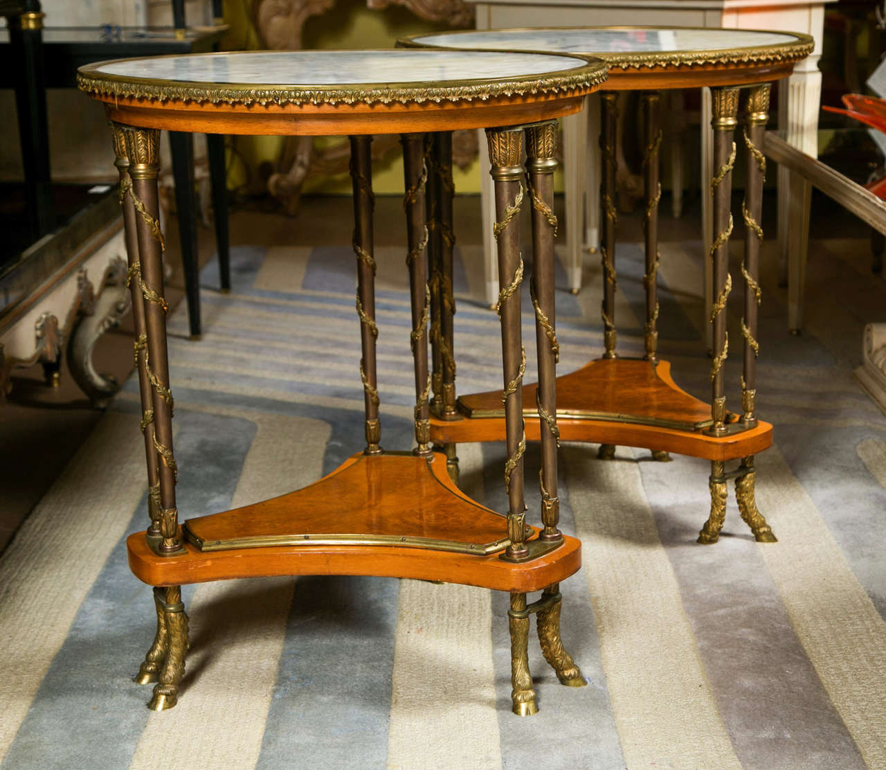 Pair of Exceptional French Empire Style Side Tables at 1stDibs ...