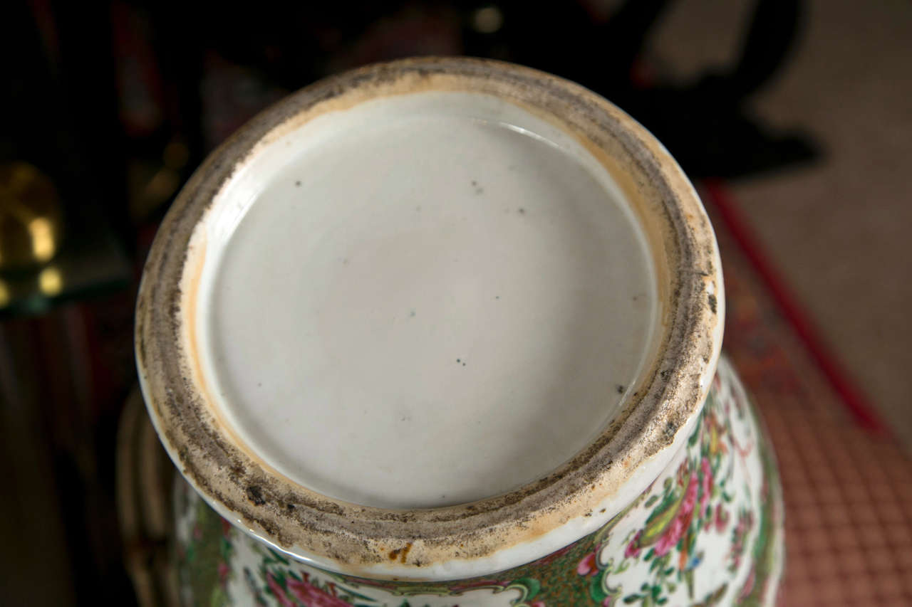Pair of Large Chinese Guang Cai Famille Rose Tall Vases at 1stDibs ...