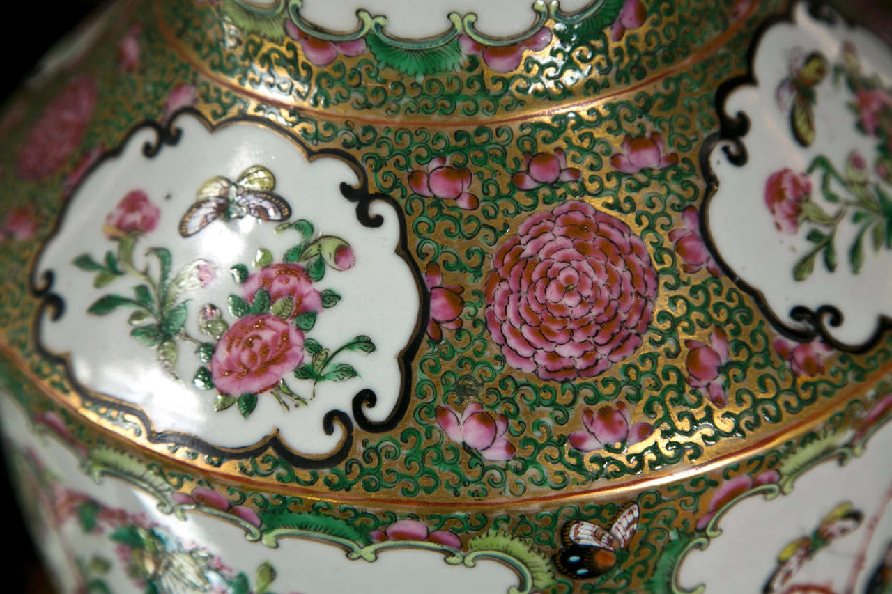 Pair of Large Chinese Guang Cai Famille Rose Tall Vases at 1stDibs ...