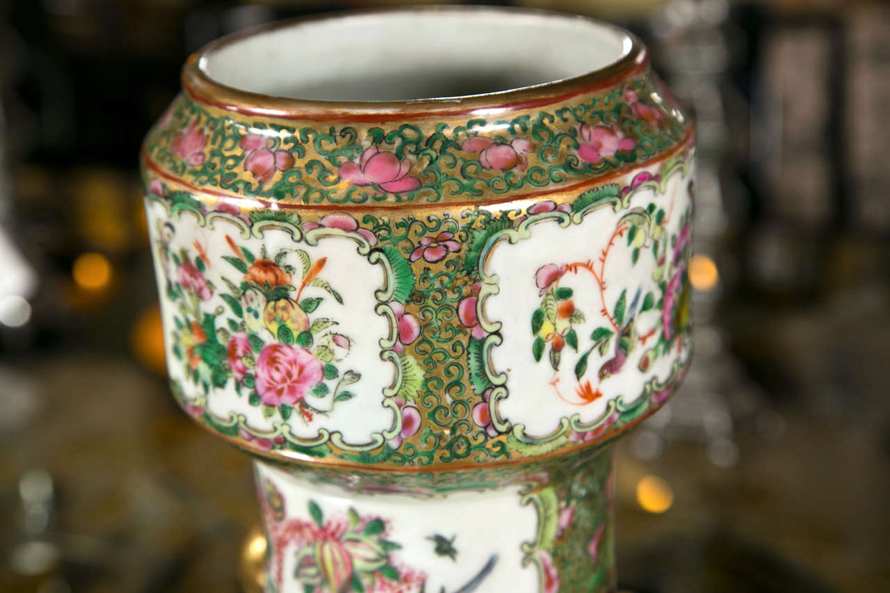 Pair of Large Chinese Guang Cai Famille Rose Tall Vases at 1stDibs ...