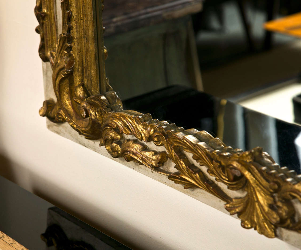 French Rococo Style Painted Mirror at 1stDibs