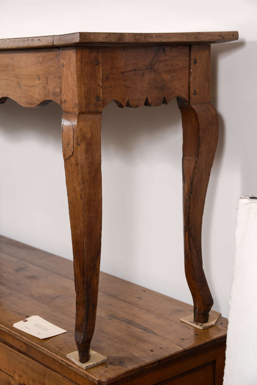 19th Century French Narrow Cherry Sofa Table/Server at 1stDibs