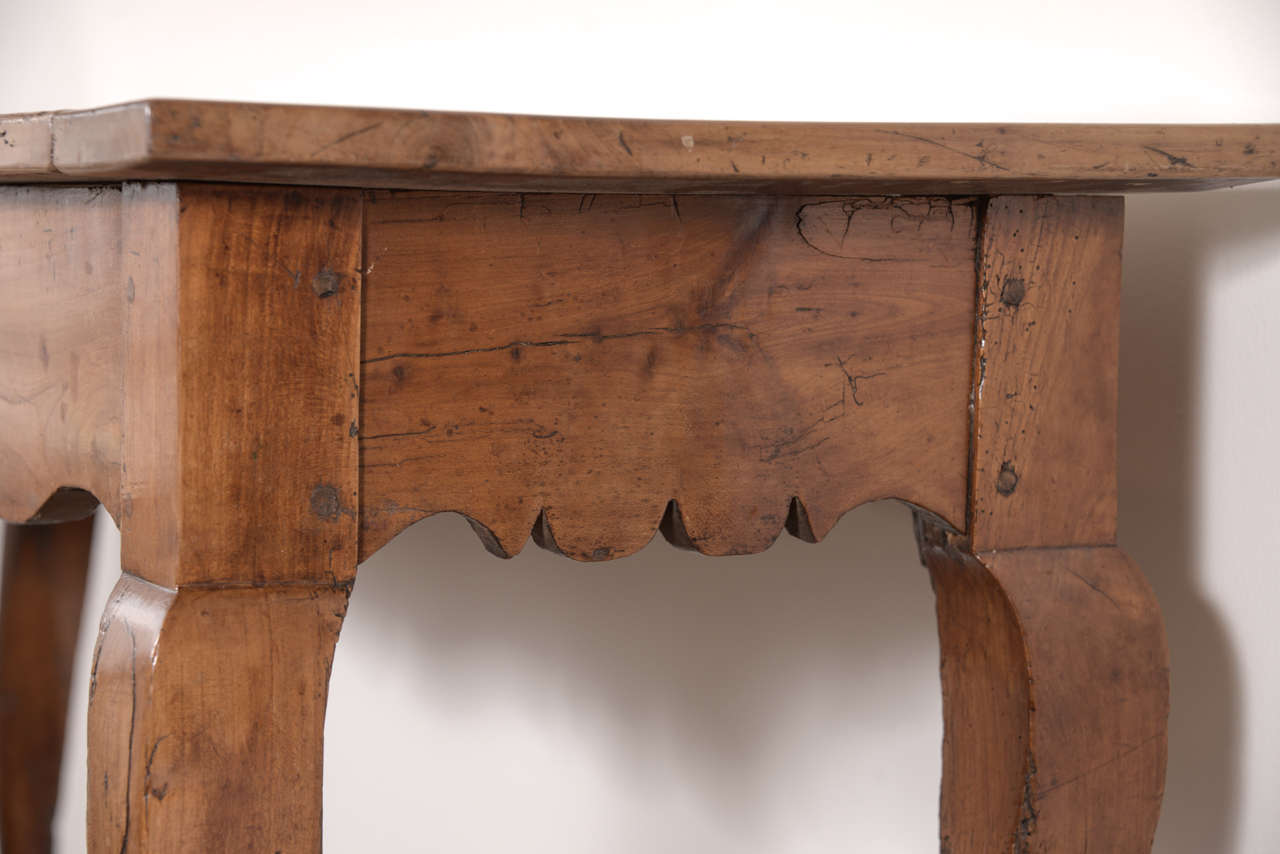 19th Century French Narrow Cherry Sofa Table/Server at 1stDibs