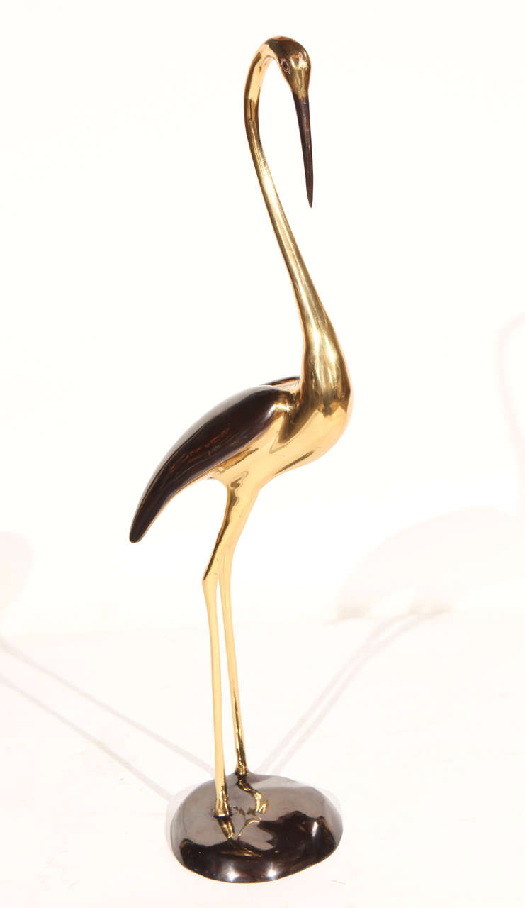 Pair of Vintage Brass Cranes at 1stDibs | brass cranes pair, large ...