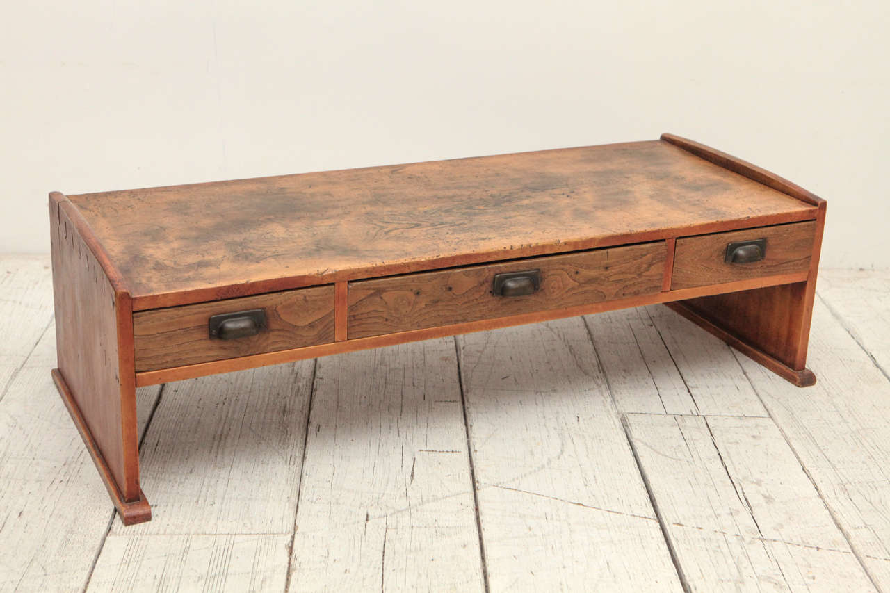 Three Drawer Low Japanese Writing Table at 1stDibs | japanese writing ...
