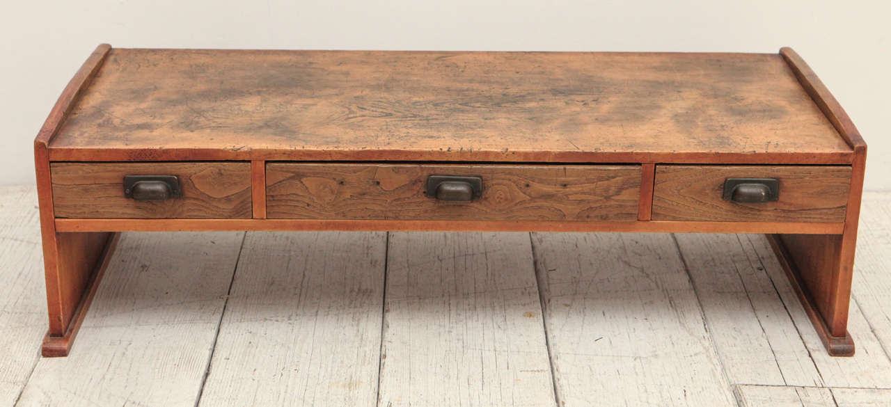 Three Drawer Low Japanese Writing Table at 1stDibs | japanese writing ...