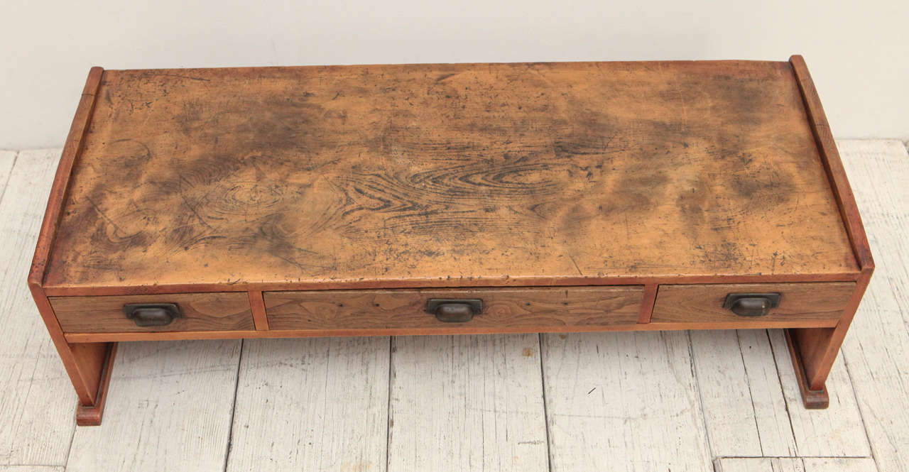 Three Drawer Low Japanese Writing Table at 1stDibs | japanese writing ...