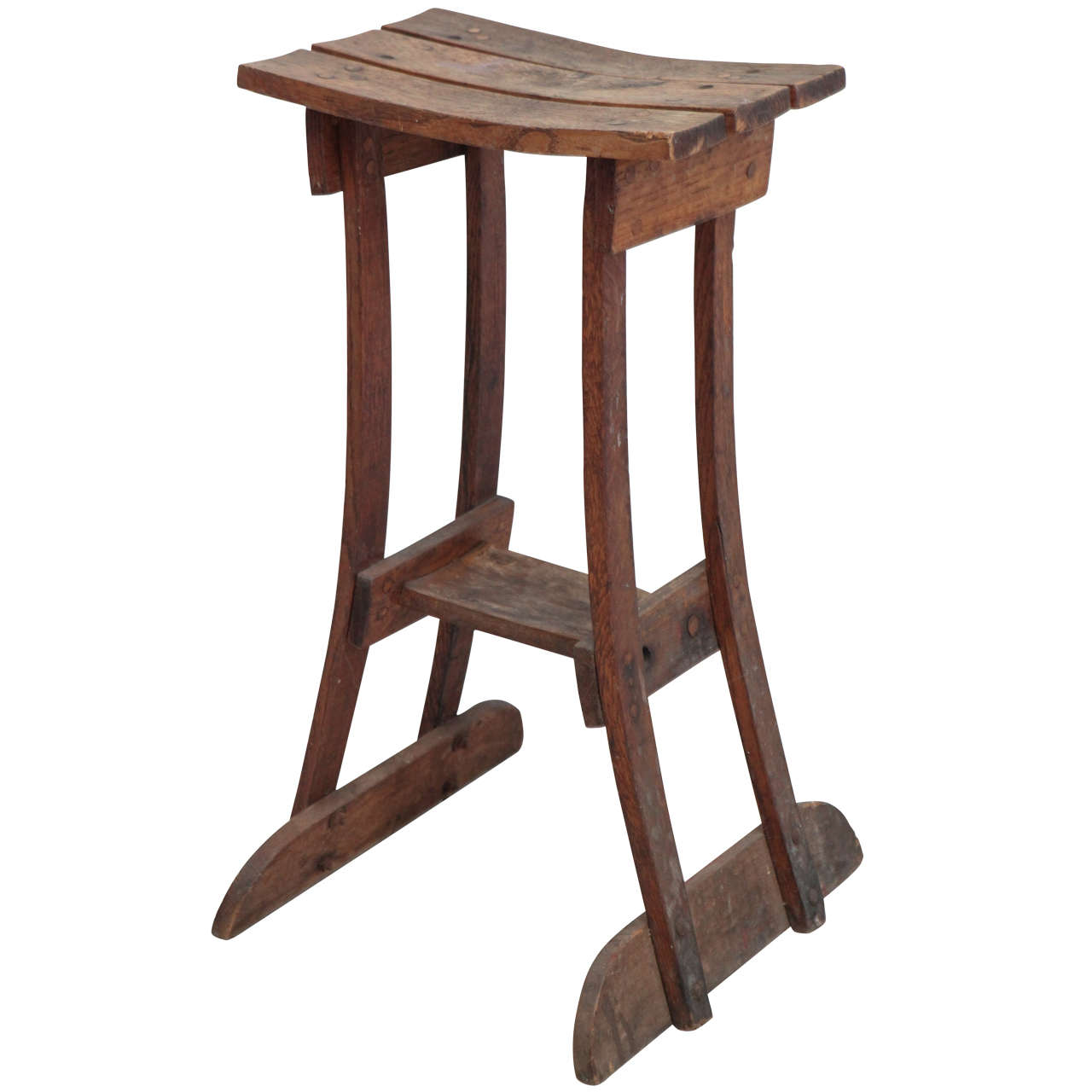 Vintage Wooden Artist's Stool at 1stDibs