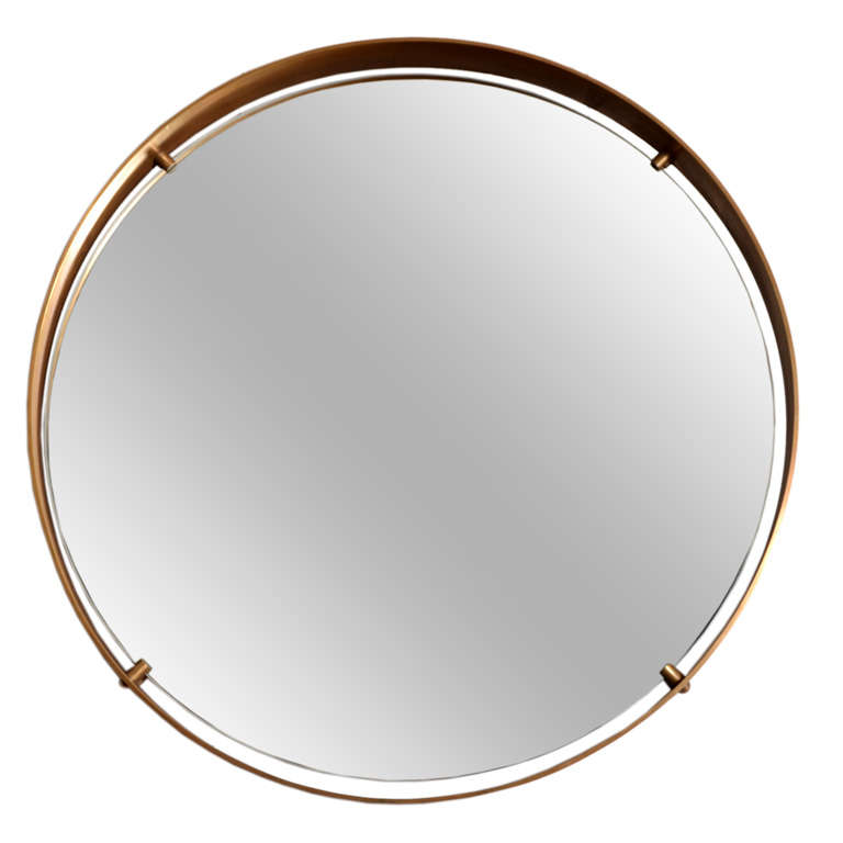 Large round mirror at 1stDibs