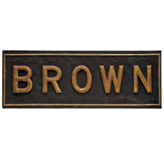 Large "Brown" Advertising Sign For Sale at 1stDibs