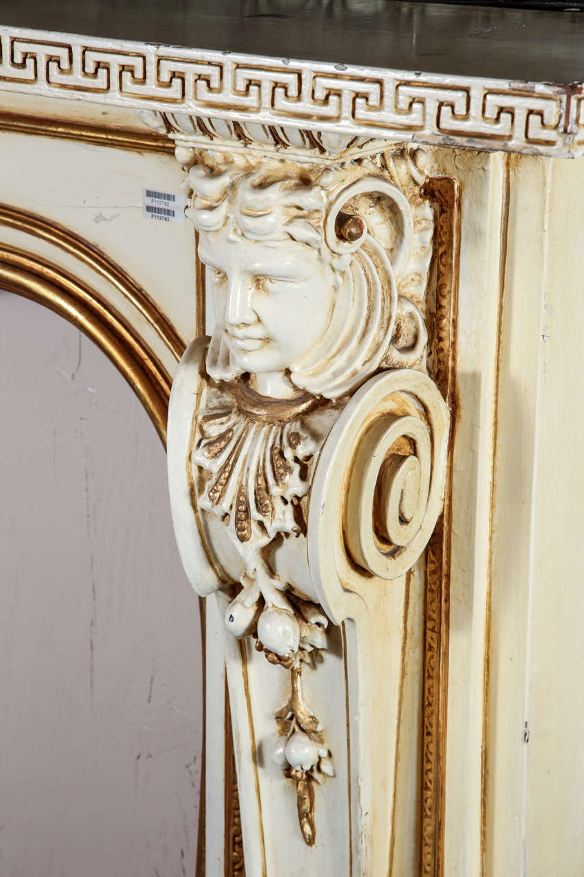1950s Large Figural Greek Revival Wooden Mantel from East 56th St in ...