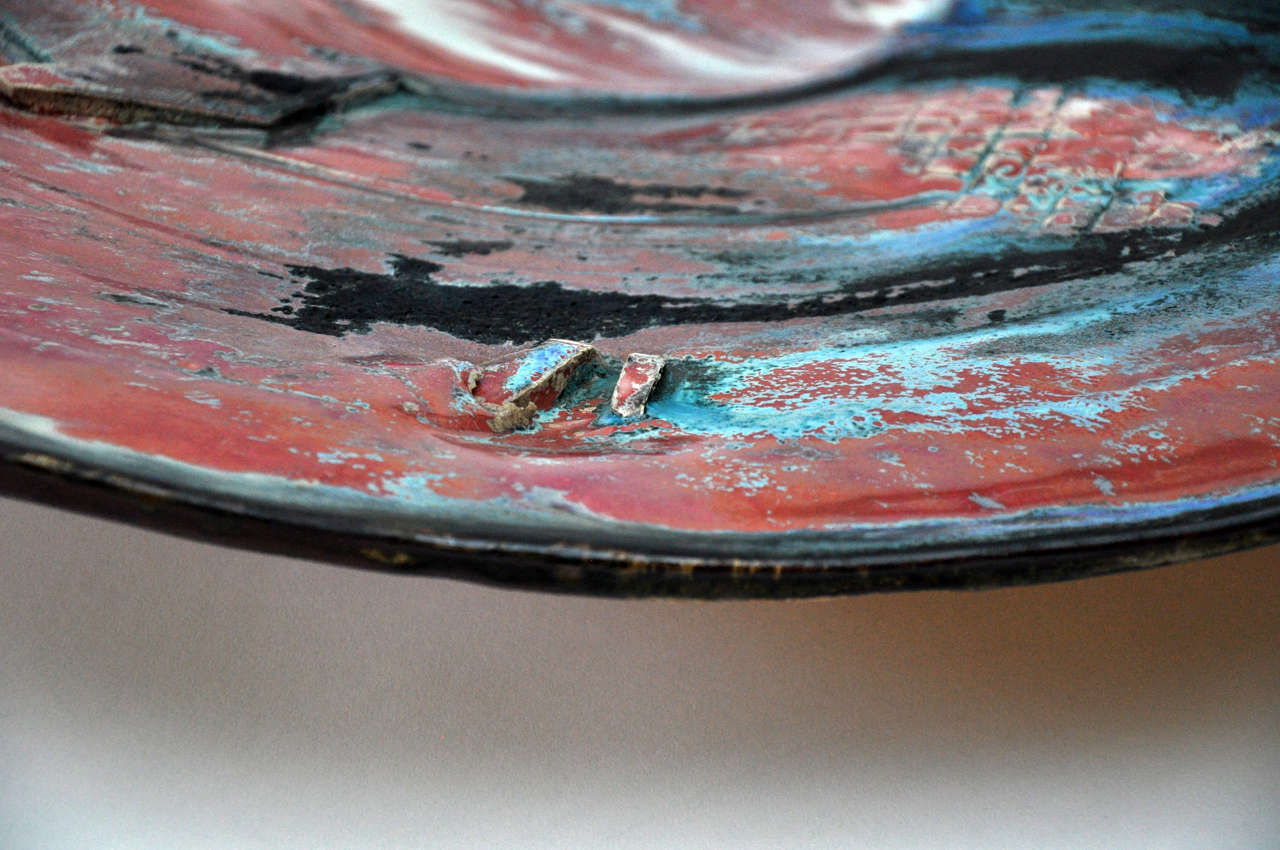 Large Ceramic Art Disc For Sale at 1stDibs