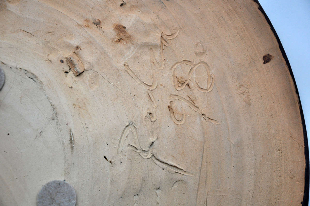 Large Ceramic Art Disc For Sale at 1stDibs