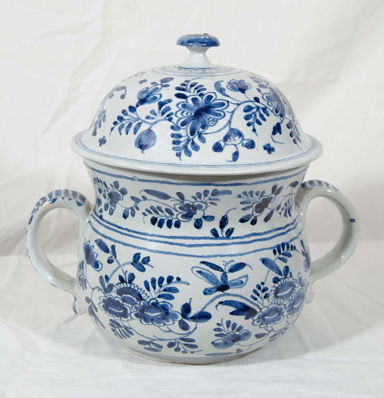 Antique Delft Blue and White Possett Pot at 1stDibs | posset pot for sale