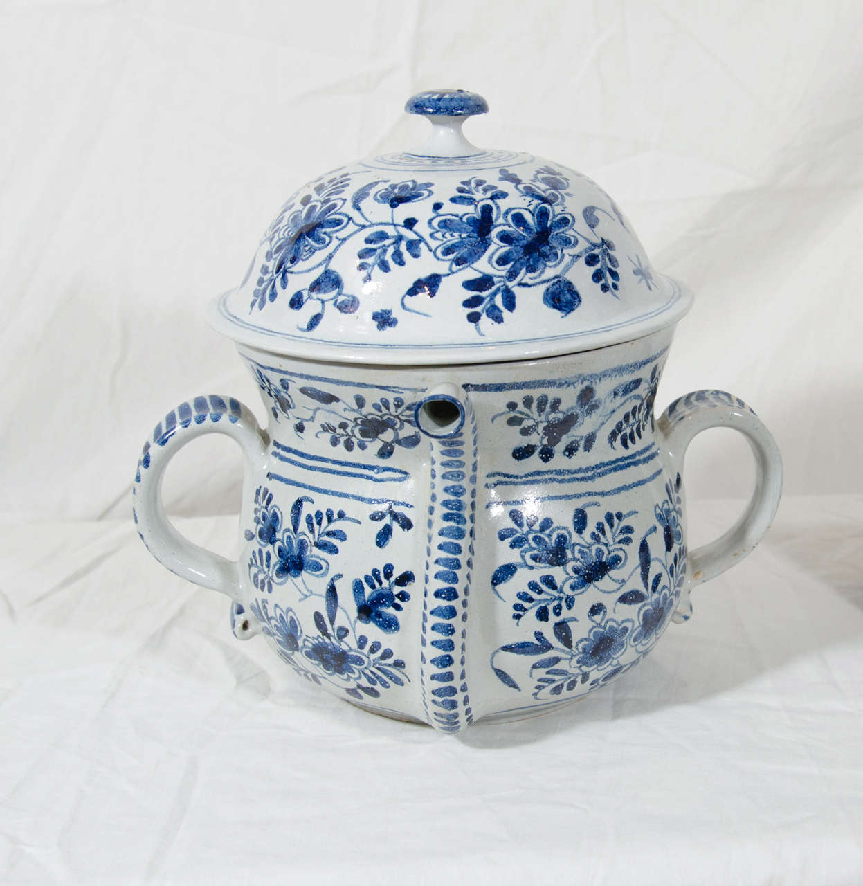 Antique Delft Blue and White Possett Pot at 1stDibs | posset pot for sale