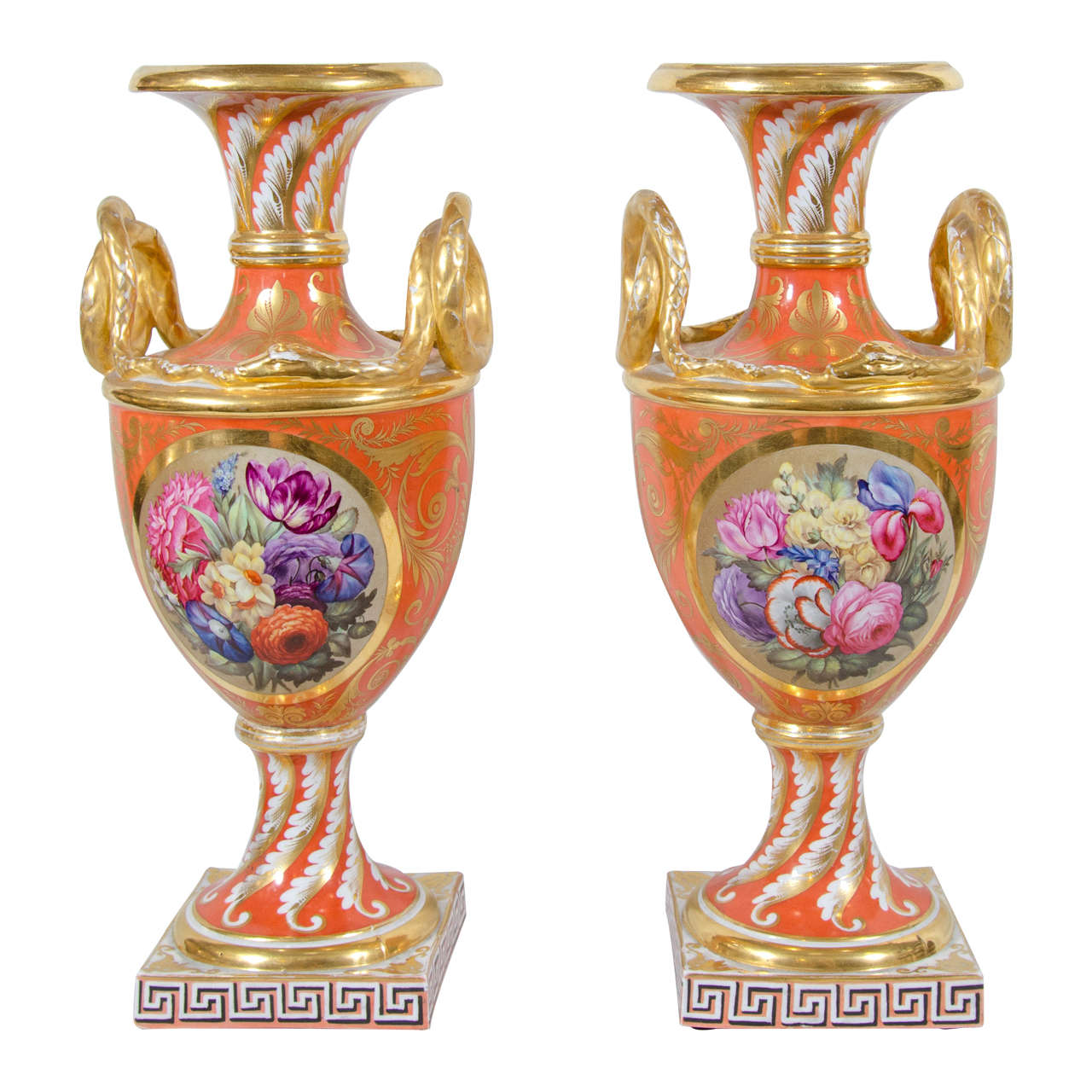 Antique Porcelain Vases by Derby at 1stDibs