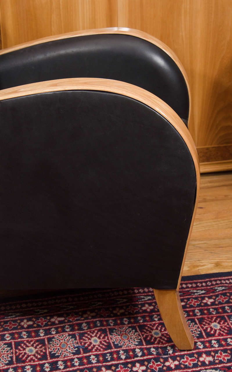 Art Deco Club Chair in Motorcycle Leather at 1stDibs | art deco club ...
