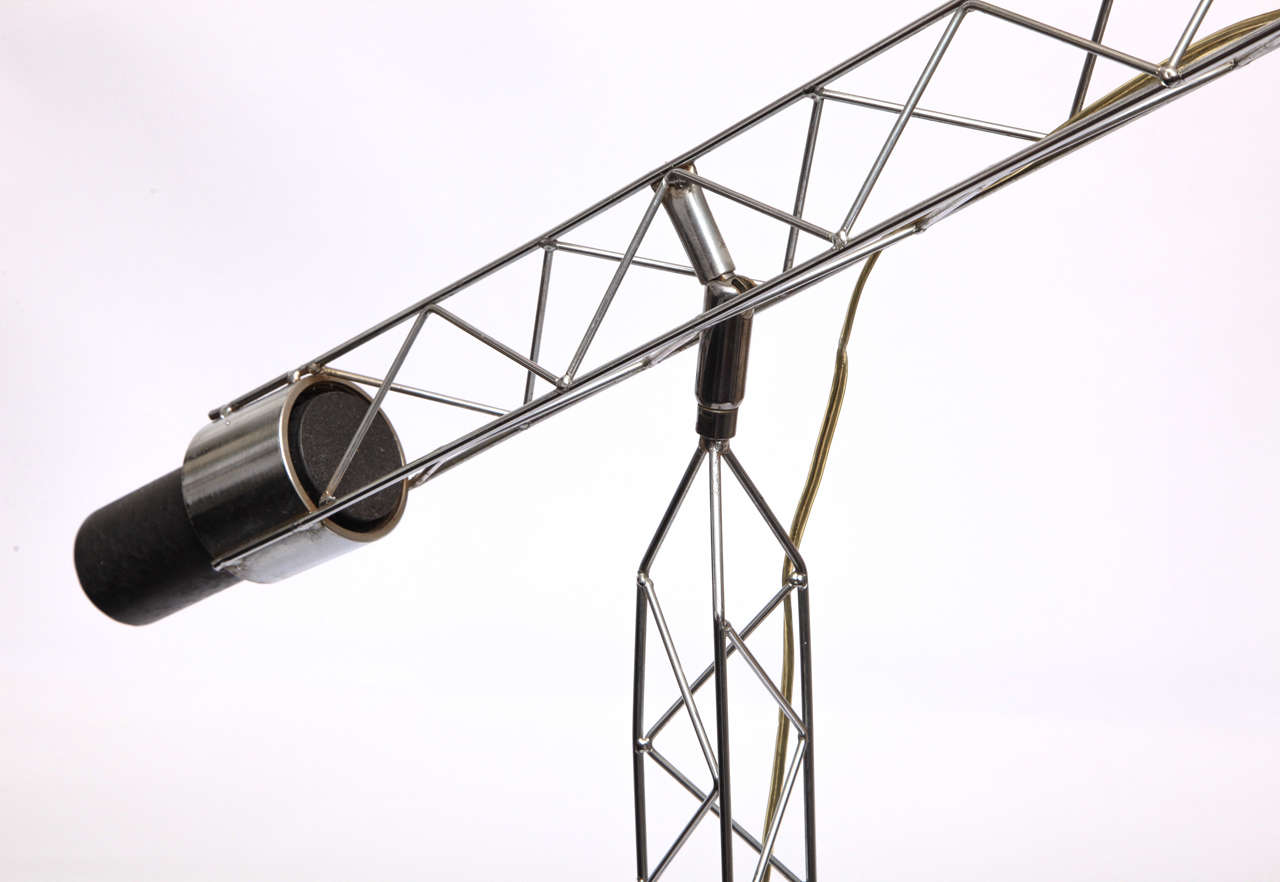 1970s Architectural Boom Floor Lamp by Curtis Jere at 1stDibs