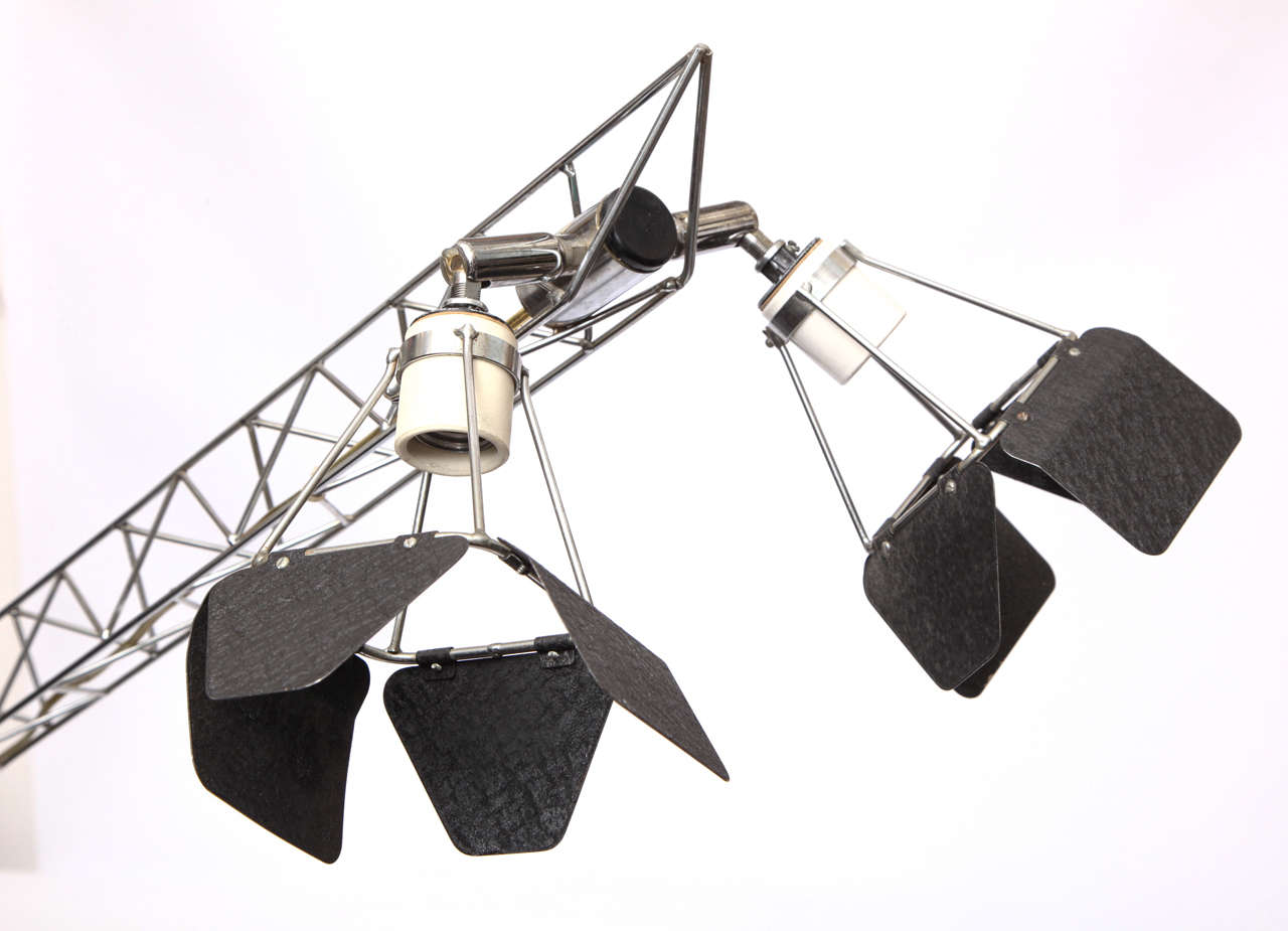 1970s Architectural Boom Floor Lamp by Curtis Jere at 1stDibs