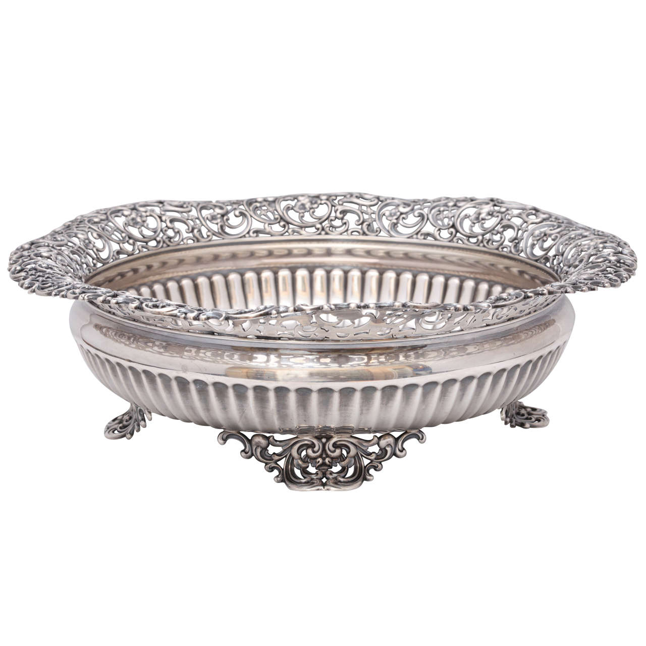 Super Rare Miguel Pineda Silverplate and Enamel Footed Bowl 1955 at ...