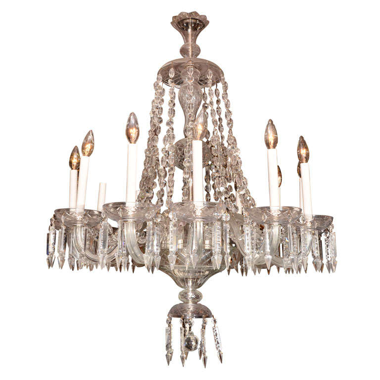 Czechoslovakian Crystal Chandelier For Sale at 1stDibs