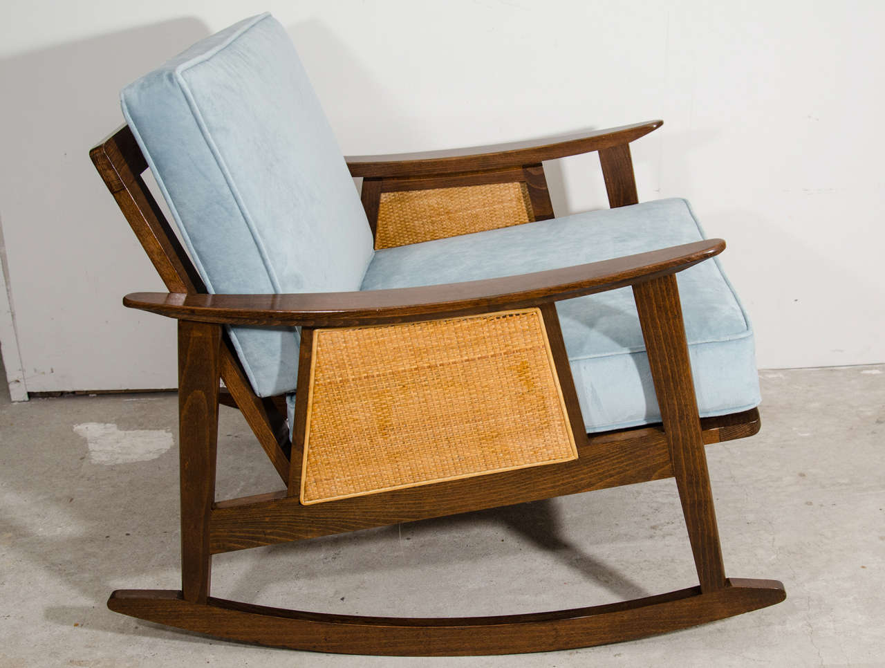 Mid Century Danish Style Rocking Chairs For Sale at 1stDibs