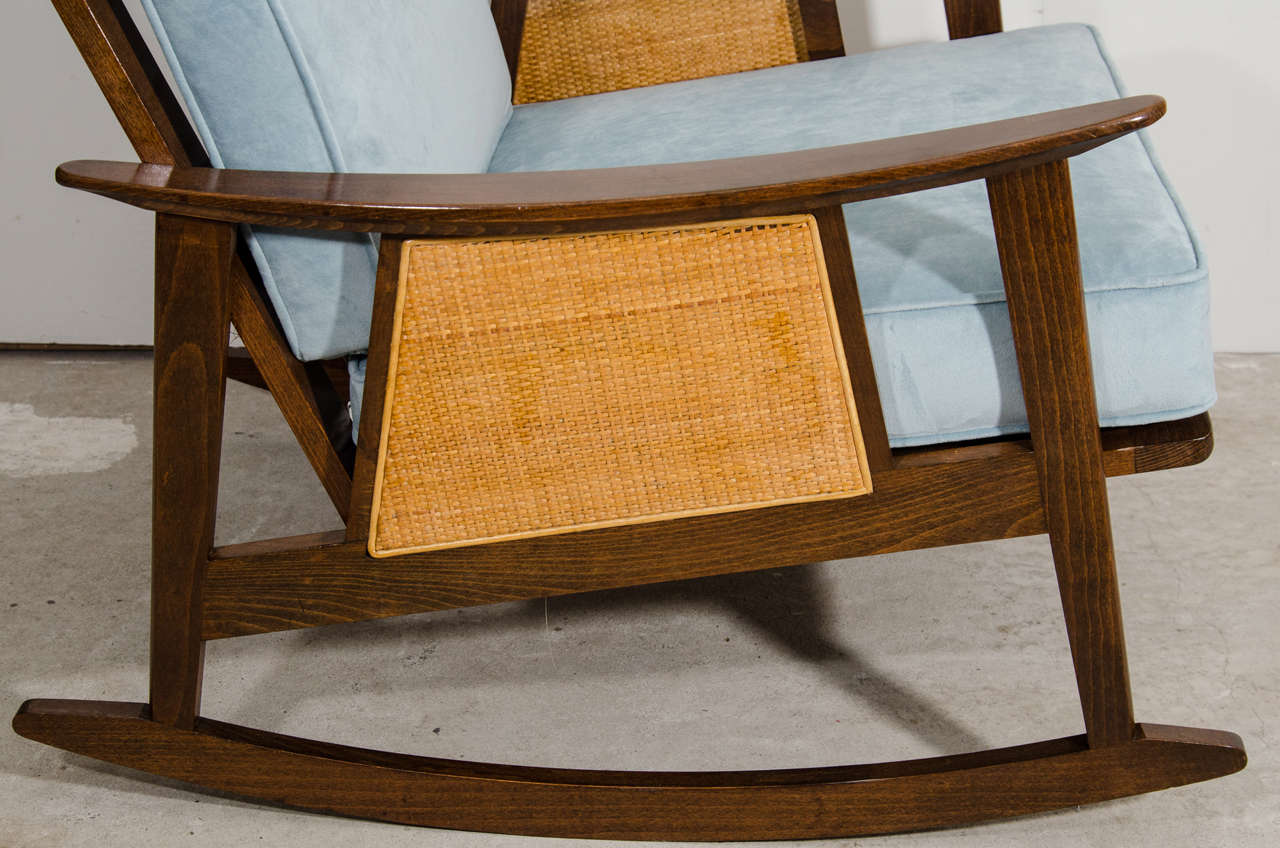 Mid Century Danish Style Rocking Chairs For Sale at 1stDibs