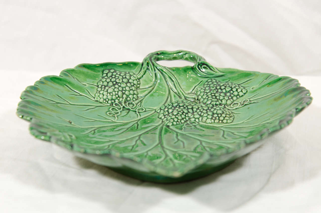 An 18th Century Green Glazed Creamware Leaf at 1stdibs
