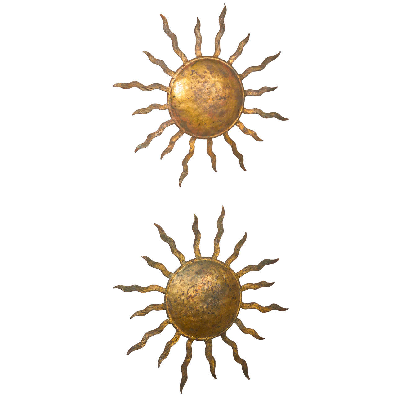 1940's Italian Sun Sconces For Sale at 1stDibs