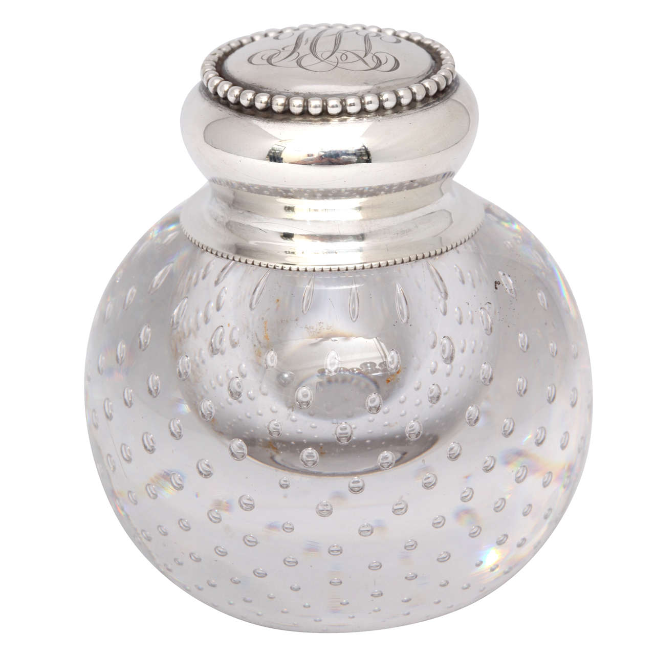 Antique Crystal Inkwell For Sale at 1stDibs