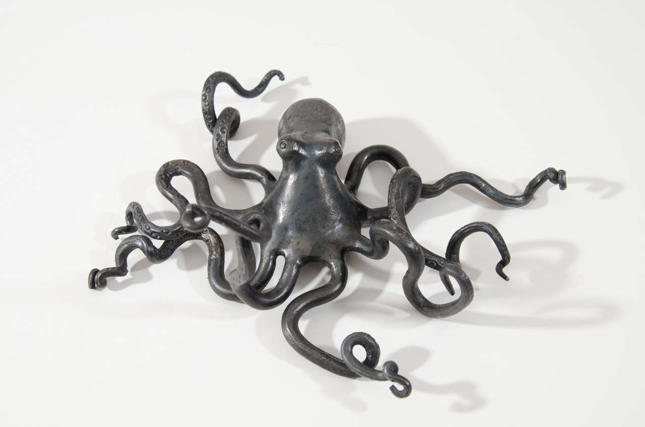 A Studio-made Patinated Steel "Octopus" at 1stDibs