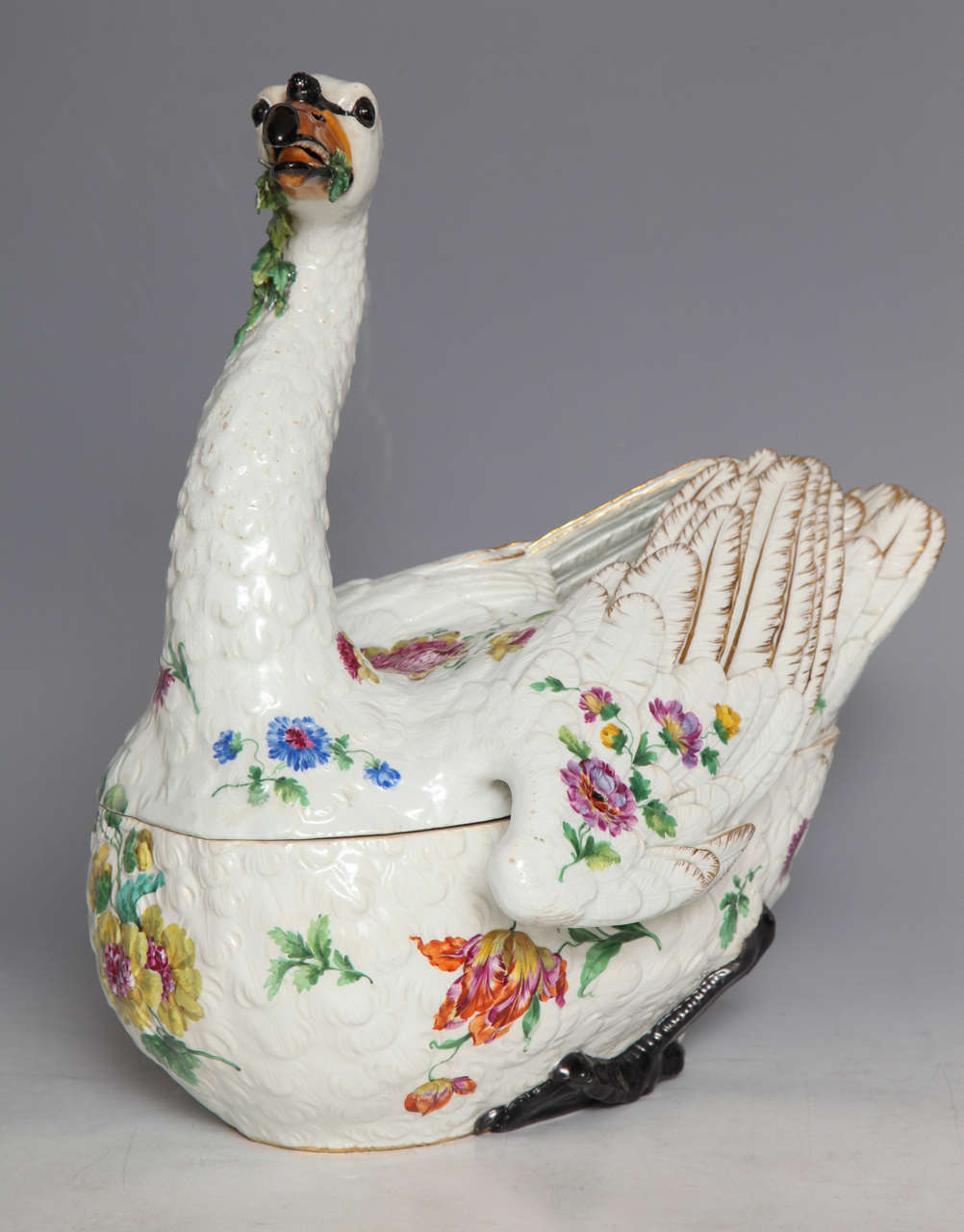 Large 18th Century Meissen Porcelain Covered Swan Tureen at 1stDibs ...