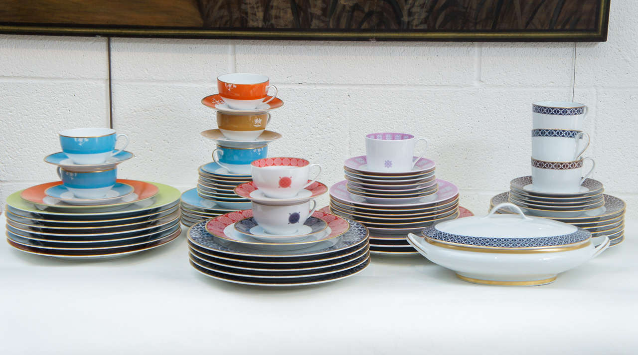 Beautiful Mix and Match Set of Jamie Chew Porcelain Dinnerware at 1stDibs