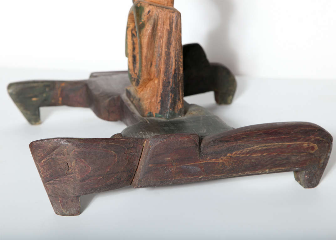 Smokey Tunis Handcrafted "Tiki" Pine Occasional Table, 1950's For Sale ...