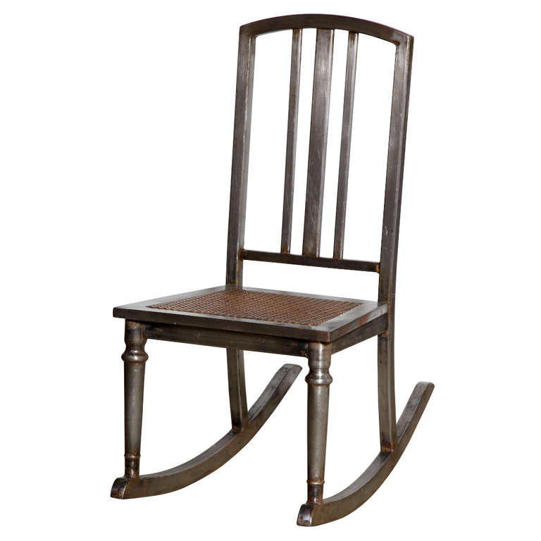 Edwardian Steel Rocking Chair at 1stDibs